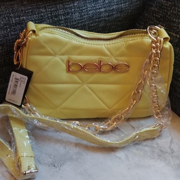 bebe | Bags | Bebe Yellow Quilted Womens Bag | Poshmark